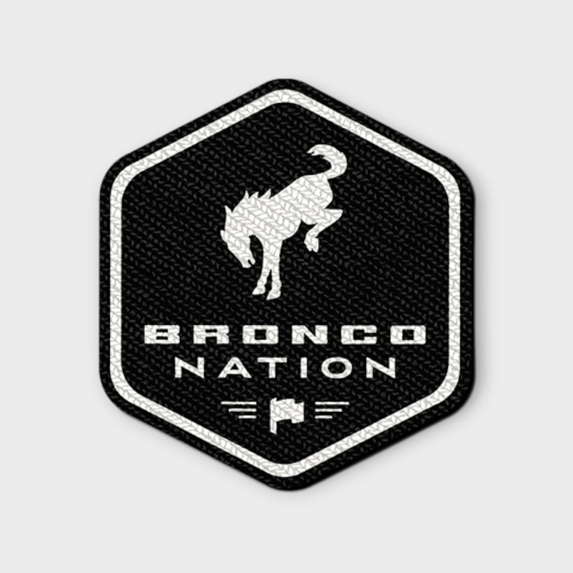 Bronco Nation - Shield Patch - Black/White – Bronco Nation Store