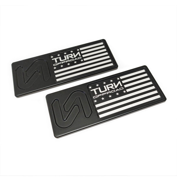 Turn Offroad - Bronco Billet Hardtop Badge with TOR Flag